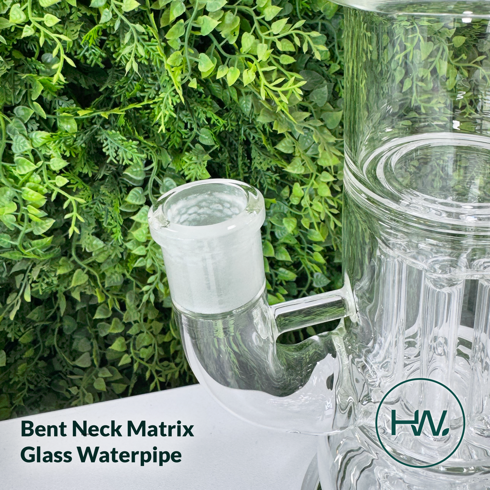 Bent Neck Matrix Glass Waterpipe