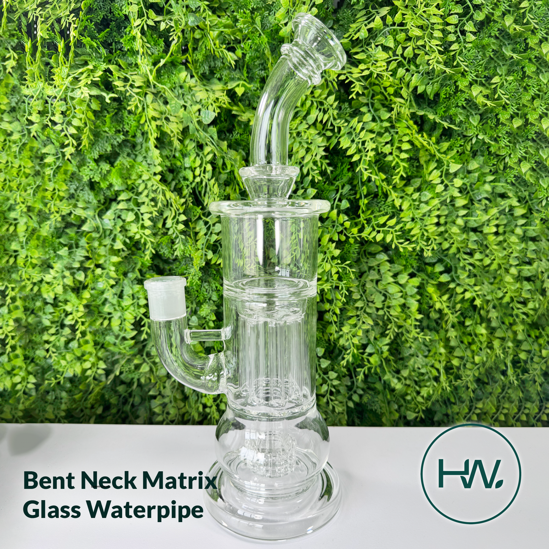 Bent Neck Matrix Glass Waterpipe