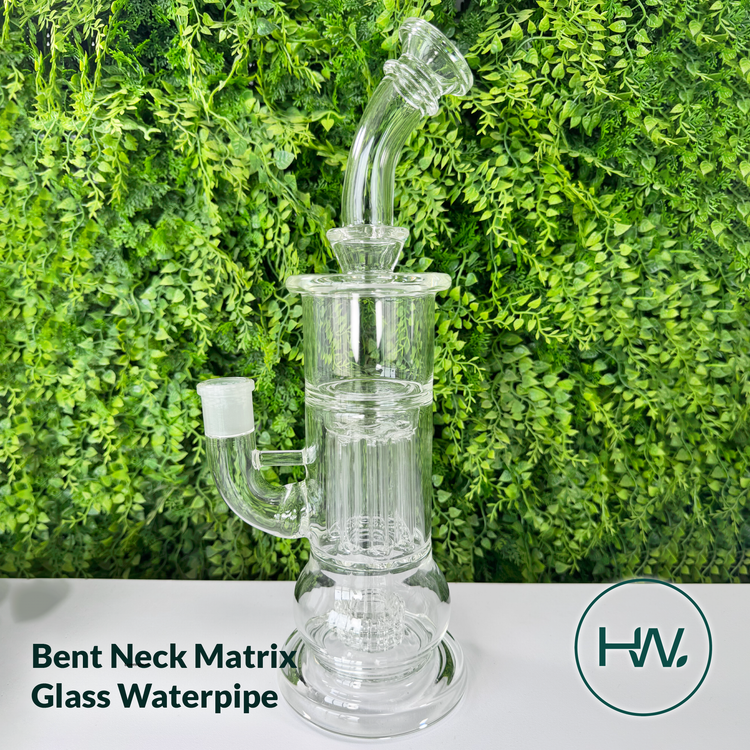 Bent Neck Matrix Glass Waterpipe