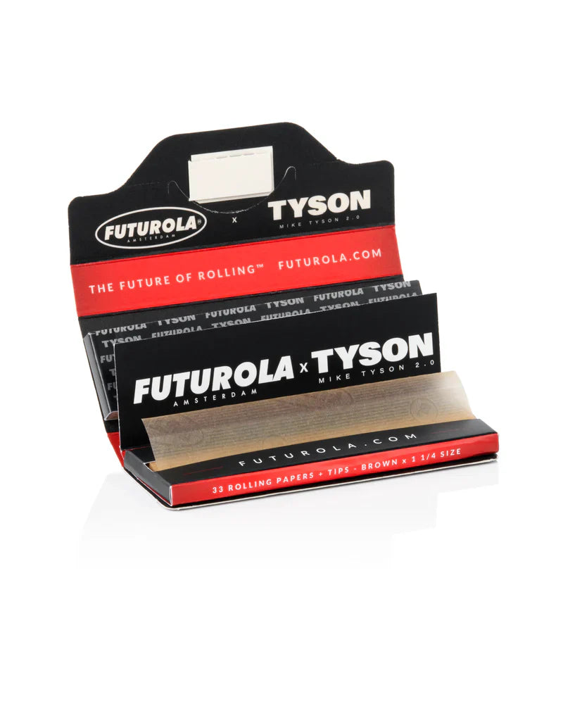 Futurola X Tyson Rolling Papers + Tips - 1 1/4 Size | Herbware Australia